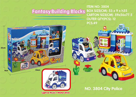 Fire Station Building Blocks Educational Toys W / Functions For Age 3 Years Kids 49Pcs supplier