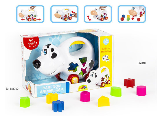 Educational Shape Sorting Matching Baby Blocks Toys Car Set 9Pcs PP Plastic Material supplier