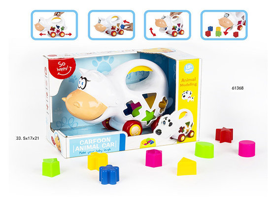 Educational Shape Sorting Matching Baby Blocks Toys Car Set 9Pcs PP Plastic Material supplier