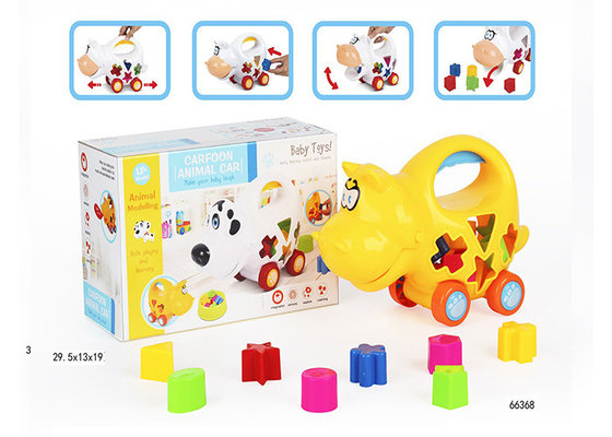 Educational Shape Sorting Matching Baby Blocks Toys Car Set 9Pcs PP Plastic Material supplier