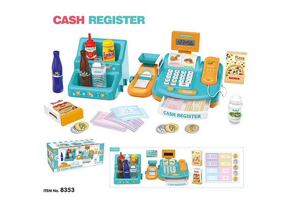 14 " Beauty Sets Pretend Shopping Cashier Children's Play Toys W / Caculation LED Screen 19Pcs supplier