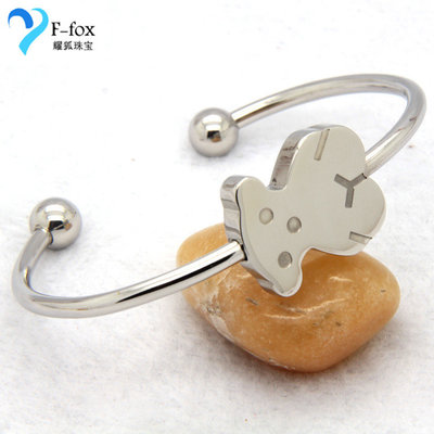 New mini bear design stainless steel bangles