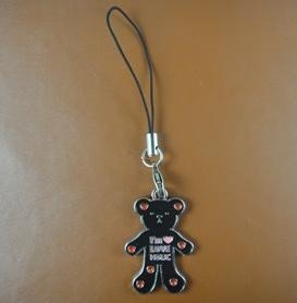 cheap lovely bear cell phone straps and keychains metal China