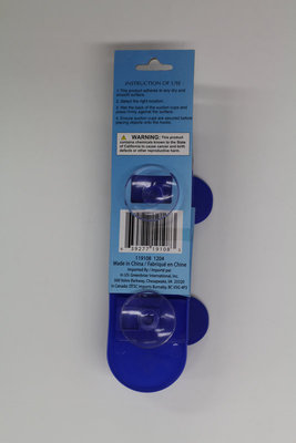 Decorative Blue PP Suction Cup Hook , Plastic Wall Hooks For Home Use