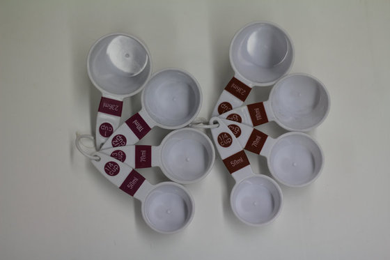 White Measuring Cup Set , Kitchen Products With Soft Touch Handle