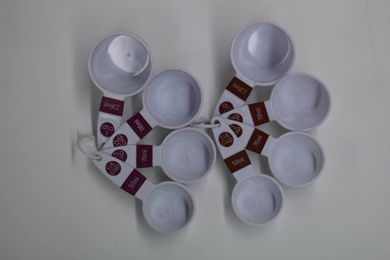White Measuring Cup Set , Kitchen Products With Soft Touch Handle