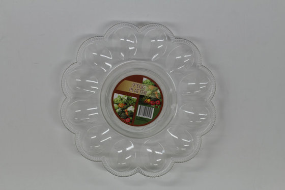 Plateaux transparents d'oeufs de picoseconde Deviled de 9 pouces, produits de cuisine