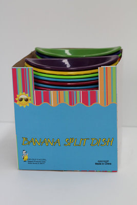 Banana Split Dishes Plastic , Kitchen Products With Custom Colors