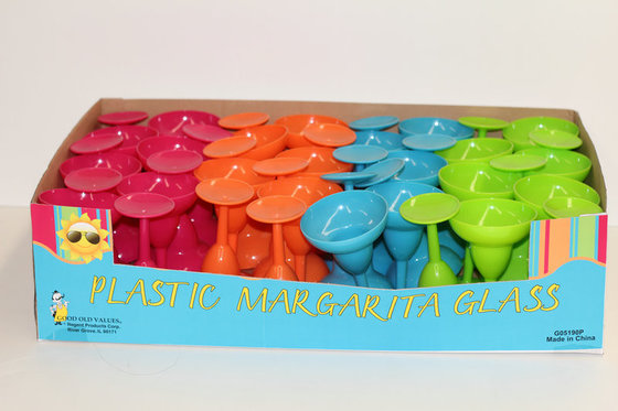 Margarita Glass PP Plastic Tumbler Cups , Full - Color Beautiful