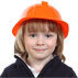 Masques en plastique d'enfants mignons oranges, casques durables d'outil d'exploitation