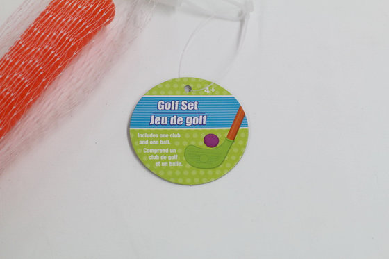 Ensemble en plastique de golf d'enfants de bébé, ensemble de luxe orange de golf des enfants s