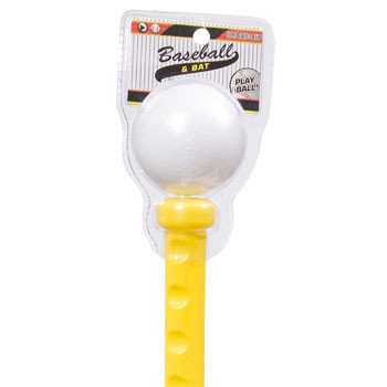 Cavité 24 battes de baseball en plastique de pouce, les jouets en plastique des enfants de rouge bleu