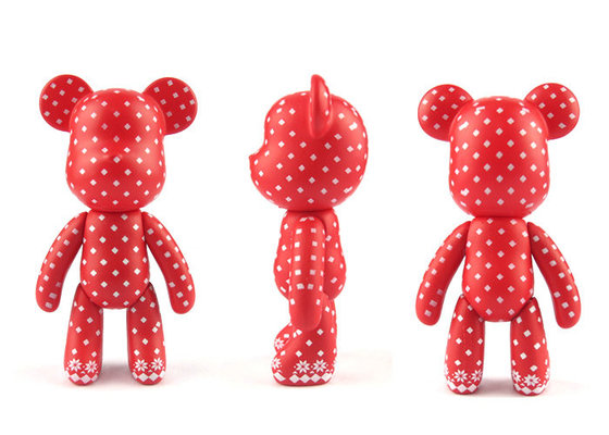 red vinyl PVC Small Cute Girl Personalized Bear Gifts of pantone color