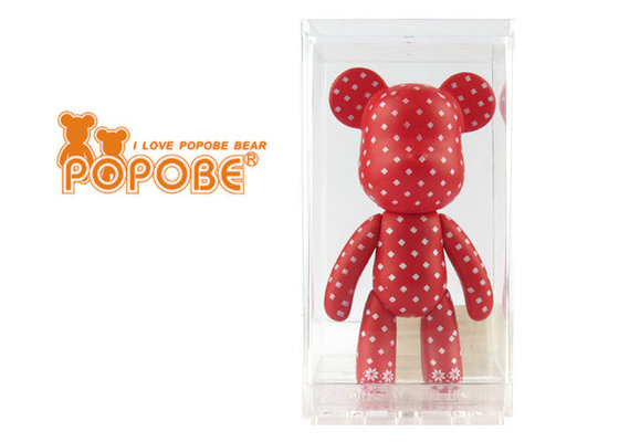 red vinyl PVC Small Cute Girl Personalized Bear Gifts of pantone color