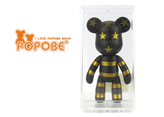 3-Inch / 8.2CM Black Brilliant Golden Cute Bear Toys Decortive Christmas Gift