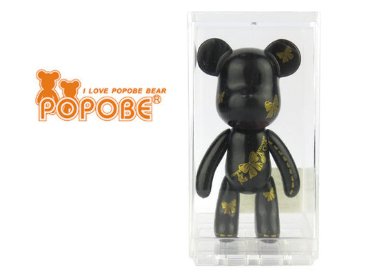 Plastic Black - Gold  Delicate Gifts Cute Bear Toys , POPOBE Bear 3 Inch