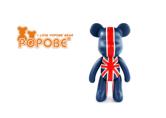 UK Flag POPOBE Plastic Custom Bear Personalized Gifts for Office Decoration