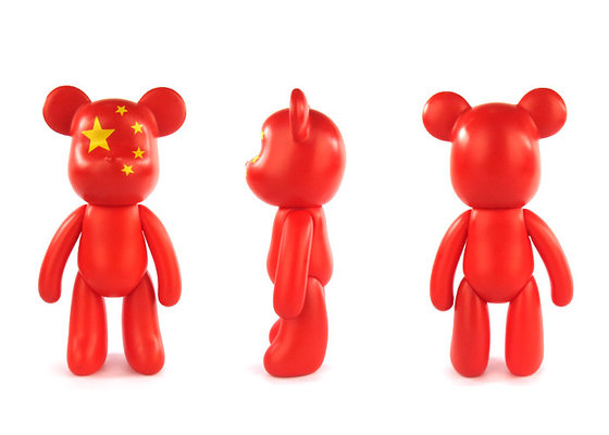 Plastic Vinyl 5" / 14cm Personalized Bear Gifts Decoration OEM Logo Souvenir