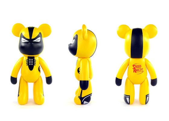 Yellow High Strength Speed Racer Personalized Bear Gifts POPOBE Bear Souvenir