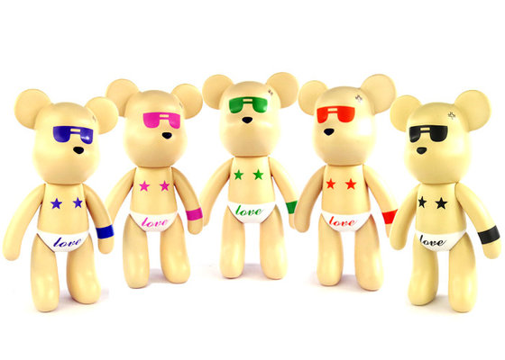 Fashion Summer Swimming Series PVC Bear Gifts for Room Decor / Promotinal Gift Bear