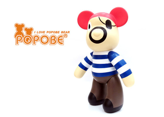 Modern Home Decoration 60cm PVC Bear , Hand Drawing Personalized Plastic Bear