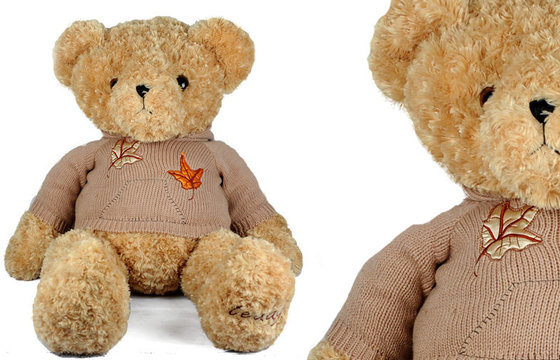 Le brun de 18 pouces a bourré les cadeaux les plus mous d'ours de nounours de jour de valentines de jouets de peluche