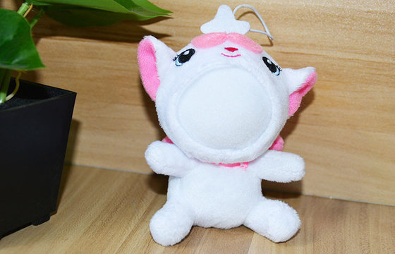 White 10CM DIY 3D Face Stuffed Plush cat stuffed dolls with photo faces