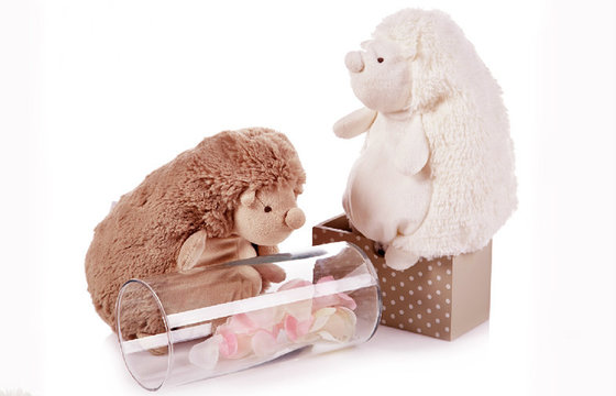 La peluche animale de petite taille personnalisée joue le hérisson bourré du coton de pp