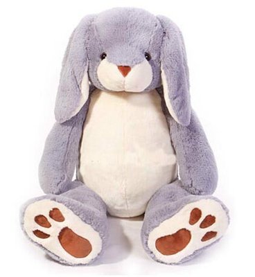 Personalized Plush Toys Grey Easter Bunnies Stuffed Animals with 100% PP cotton