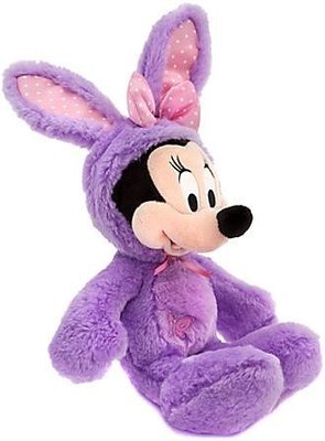 Eco Friendly Soft Minnie Mouse Plush Stuffed Bunnies For Easter , Purple