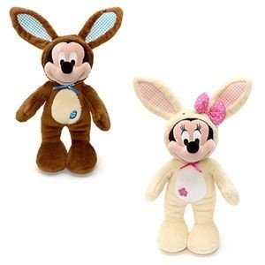 Customized Stuffed Animals Mickey Mouse Plush Bunny in Brown / Off white