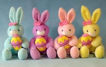Peluches de lapins de Pâques