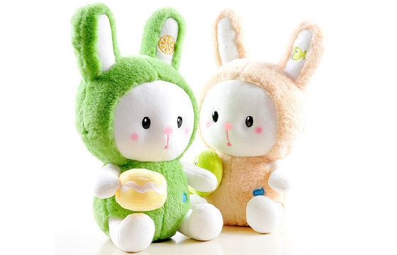 Le cadeau 35CM mignon Girly de jouet de peluche de lapin de couleur de bande dessinée a bourré des lapins de Pâques