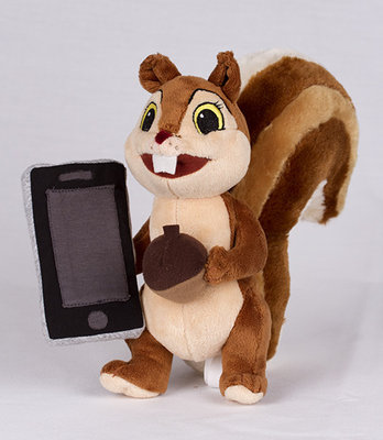 Jouet de peluche de Fox bourré par doux drôle avec Iphone, matériel de polyester