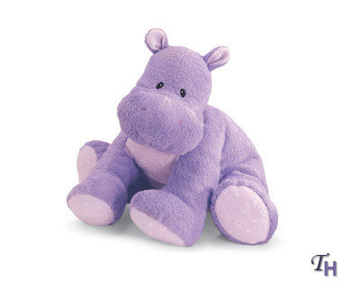 jouets de peluche de peluche pourpre d'hippopotame de 10 pouces petits pour des enfants