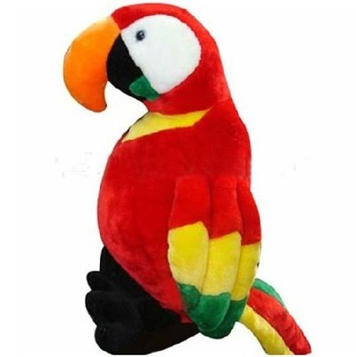 La peluche rouge de perroquet de forêt joue le jouet mou de peluche d'enfants