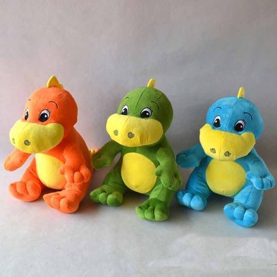 Jouets de peluche de dragon de Dino d'animaux de forêt, vert/bleu/gris