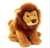 Jouets faits sur commande de peluche de bande dessinée de peluches de lion de Brown avec la pose se reposante