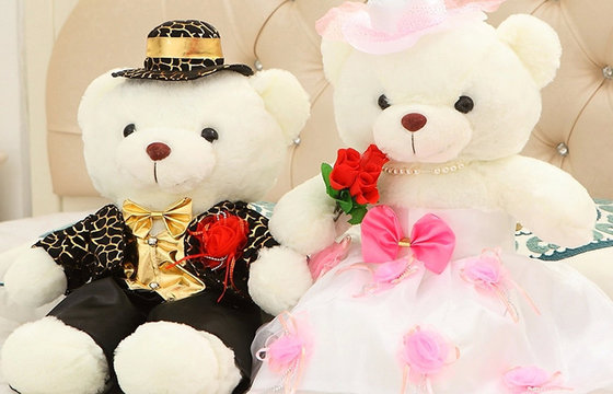 Les jouets de festival d'ours de nounours de Saint-Valentin/mariage, peluches joue exquis