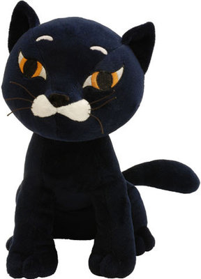peluche noire/blanche de 12 pouces de chat joue la peluche molle de bande dessinée