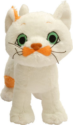 peluche noire/blanche de 12 pouces de chat joue la peluche molle de bande dessinée