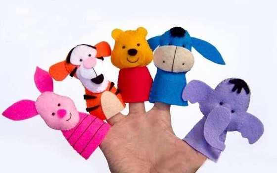 Disney classico ha ritenuto i burattini del dito della peluche, asino/Tigger/porcellino/Pooh/Elephent