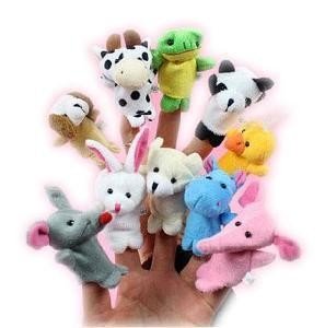 Jouets animaux de marionnettes de doigt de peluche (GT-50121001)