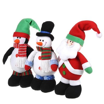 Jouet de peluche de bonhomme de neige de poupée de Santa bourré par Noël mignon pour des enfants