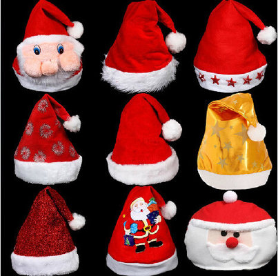 Chapeau de Noël bourré par rouge