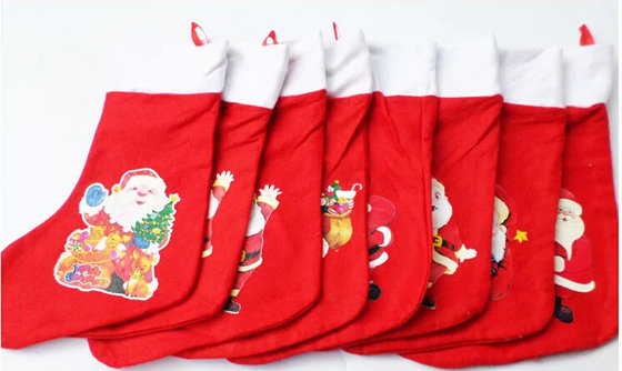 Peluche de bas de Santa de Noël