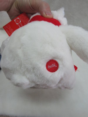 La peluche de Noël de peluche d'ours blanc de coca-cola joue la taille de 16cm