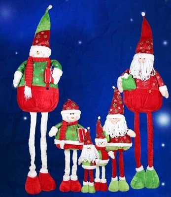 Grandes peluches de bonhomme de neige de poupée de Santa