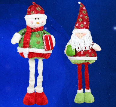 Grandes peluches de bonhomme de neige de poupée de Santa
