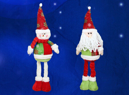 Grandes peluches de bonhomme de neige de poupée de Santa